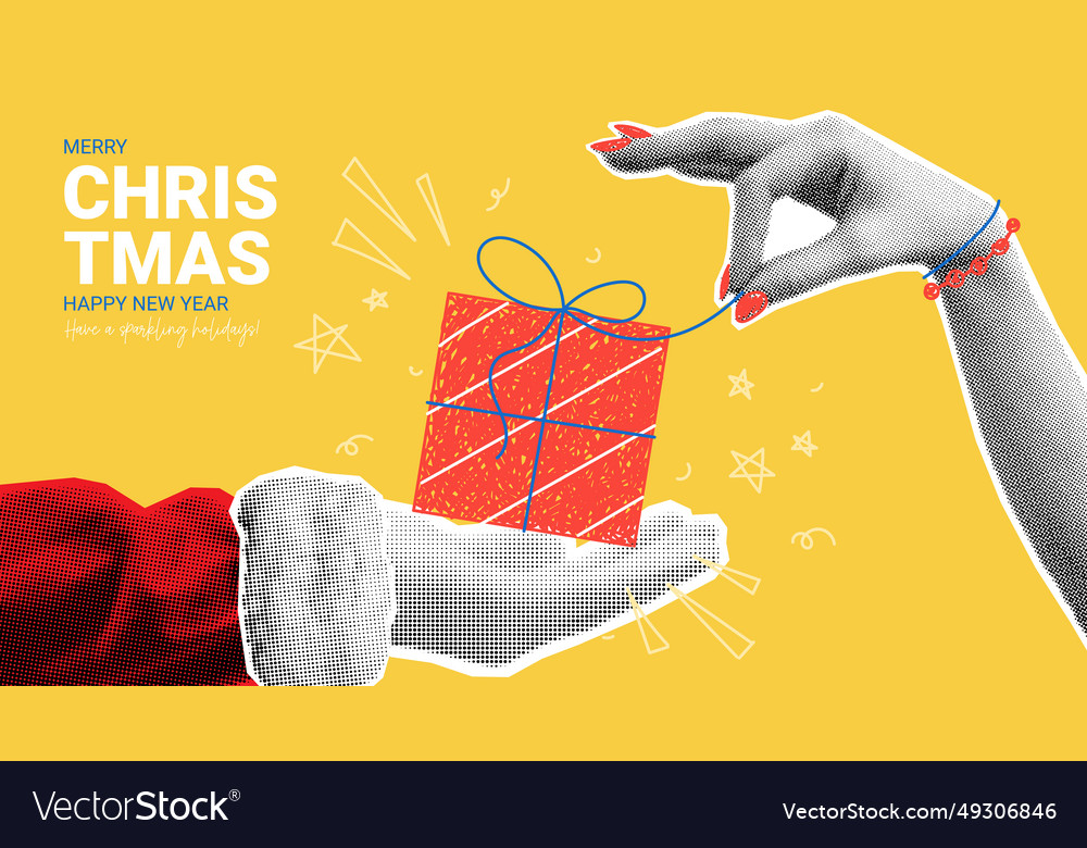 Holiday Christmas Banner Template Royalty Free Vector Image