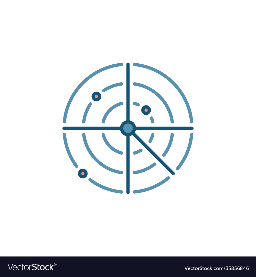 Radio Waves Detection System Radar Royalty Free Vector