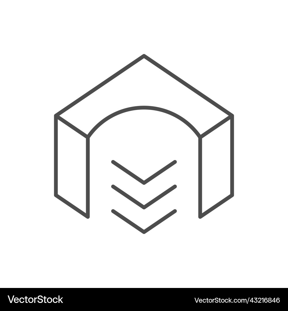 Reinforced concrete line outline icon Royalty Free Vector