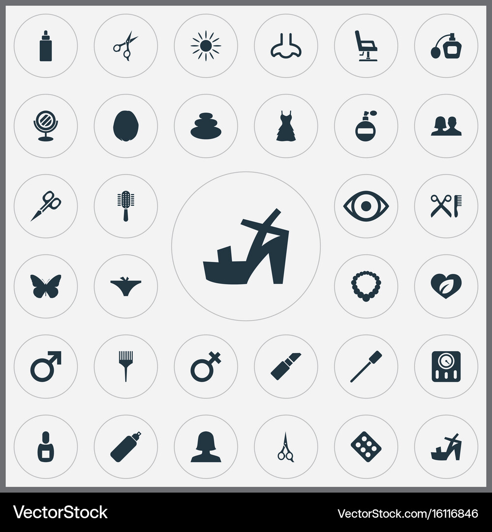 Set of simple spa icons Royalty Free Vector Image