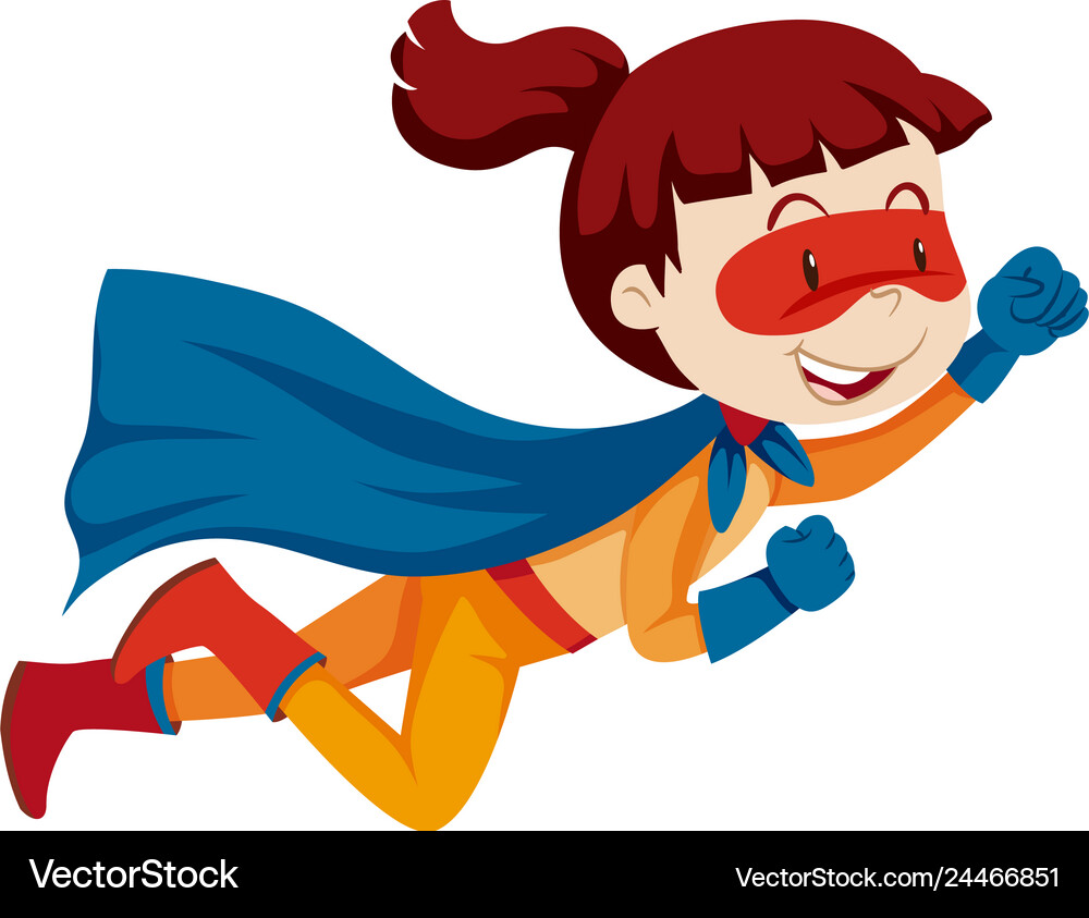 A female super hero character Royalty Free Vector Image