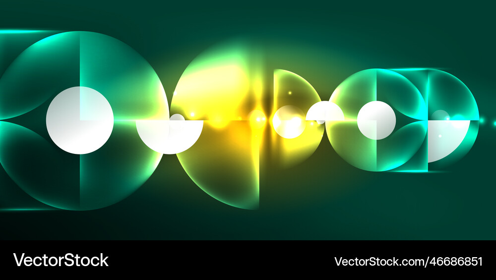 Abstract background shiny glowing neon color round