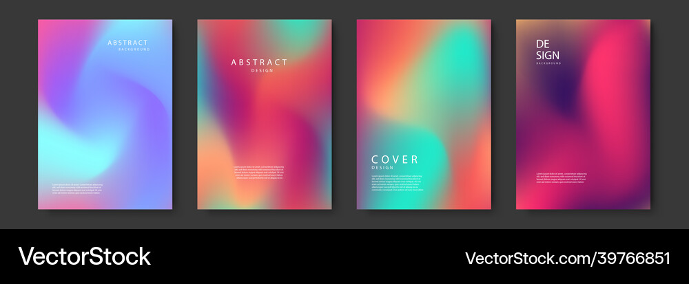 Blurred backgrounds set with modern abstract Vector Image