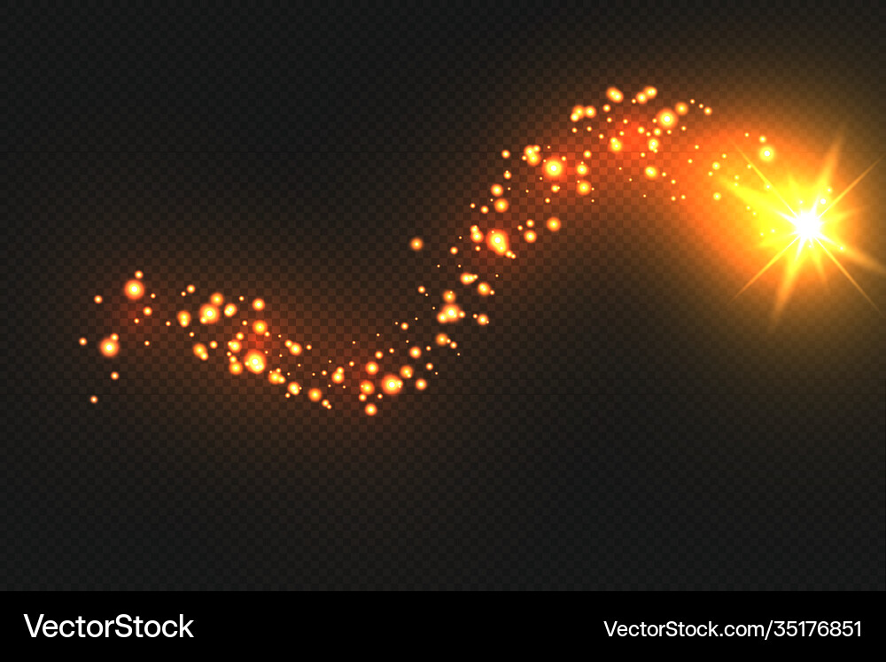 Christmas star in form a comet on dark ba Vector Image