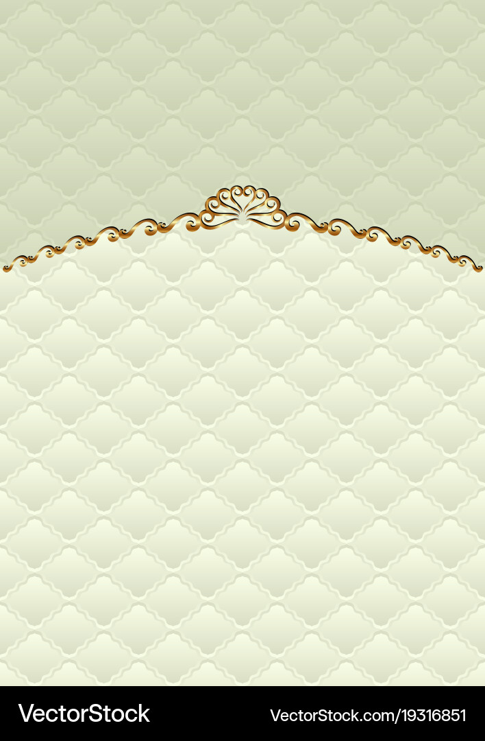 Decorative background with golden ornament Vector Image