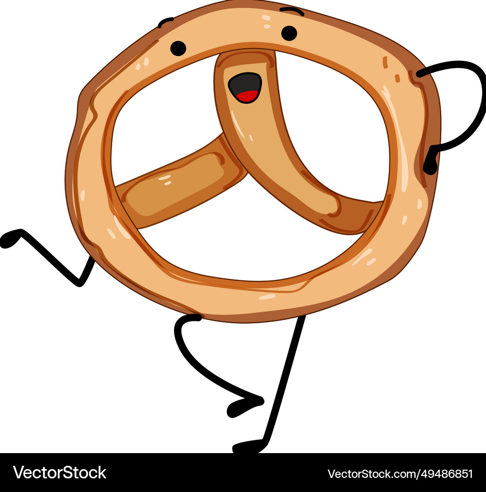 Food bread character cartoon Royalty Free Vector Image