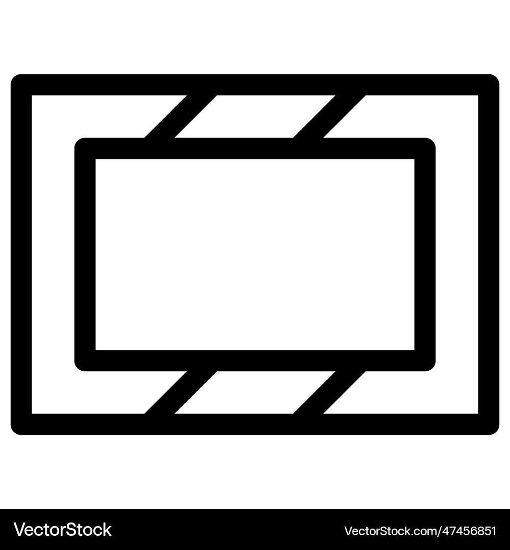 Glass photo frame with stylish borders Royalty Free Vector