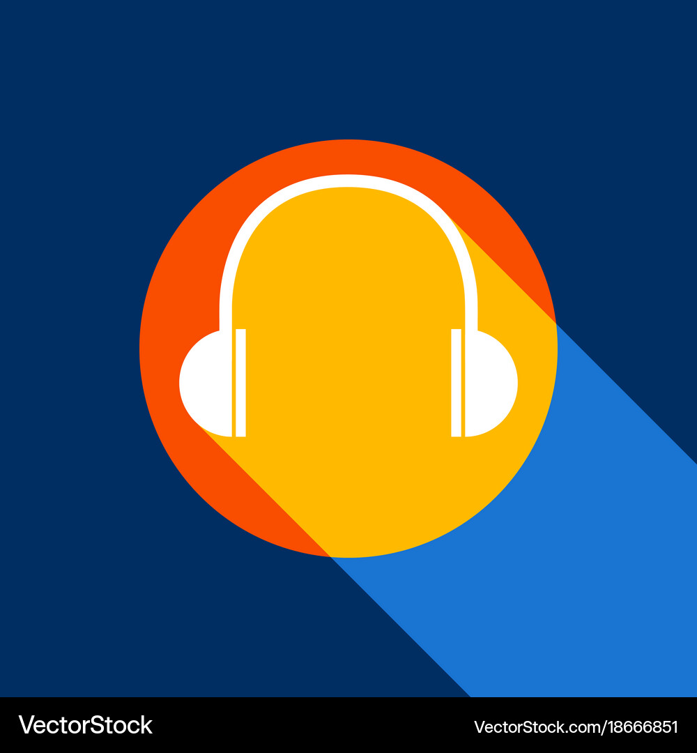 Headphones sign white icon Royalty Free Vector Image
