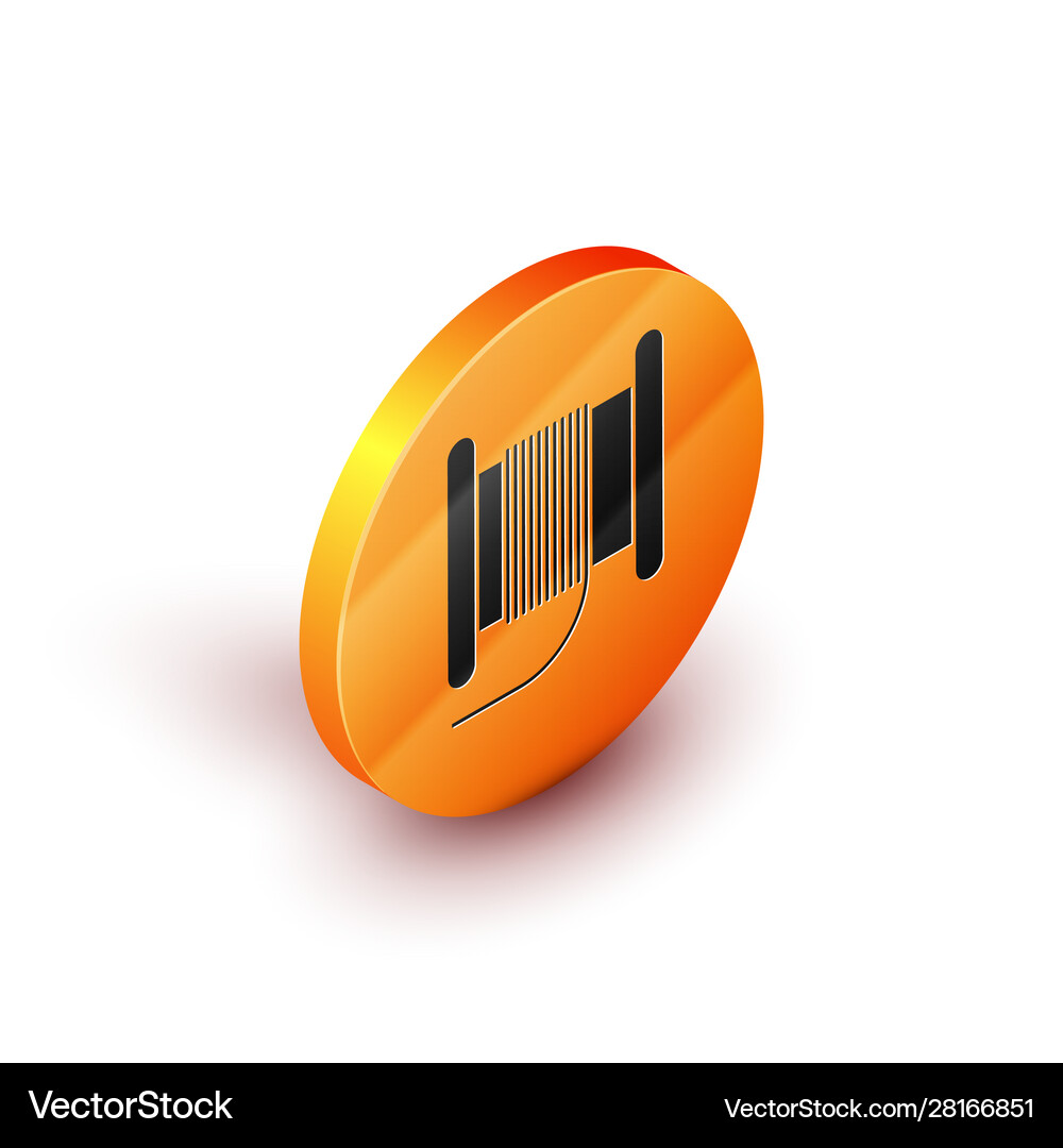 Isometric wire electric cable on a reel or drum Vector Image