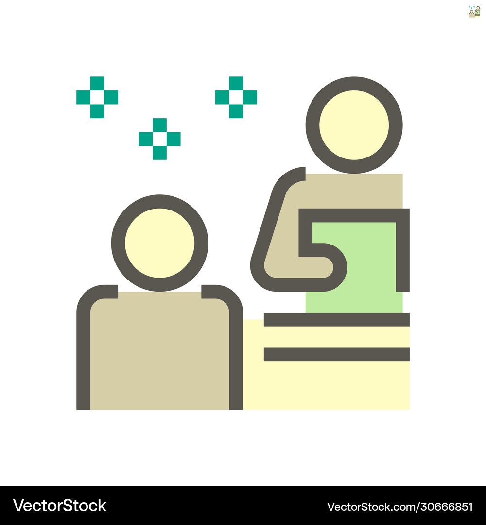 Job interview icon design 48x48 pixel perfect Vector Image