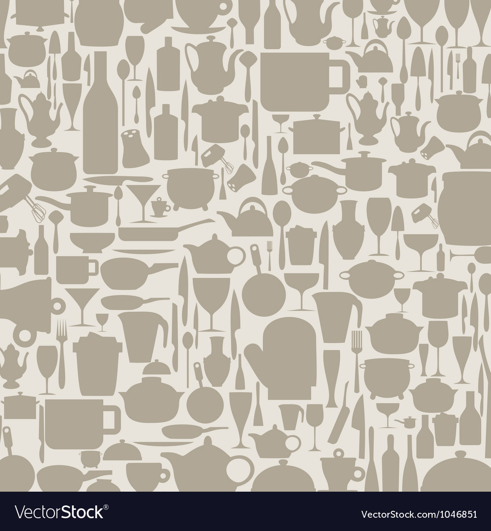 Kitchenware Pattern Royalty Free Vector Image - VectorStock