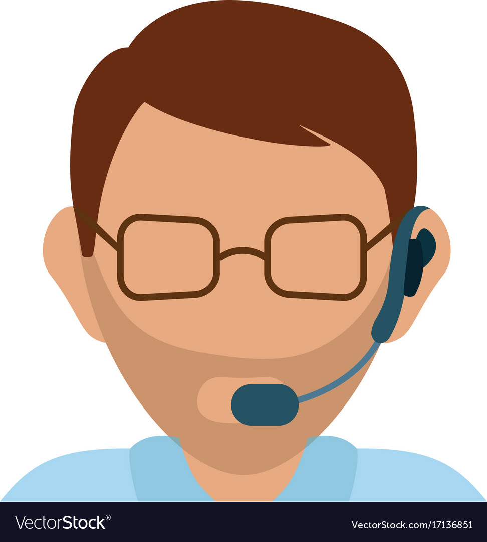 Operator man Royalty Free Vector Image - VectorStock