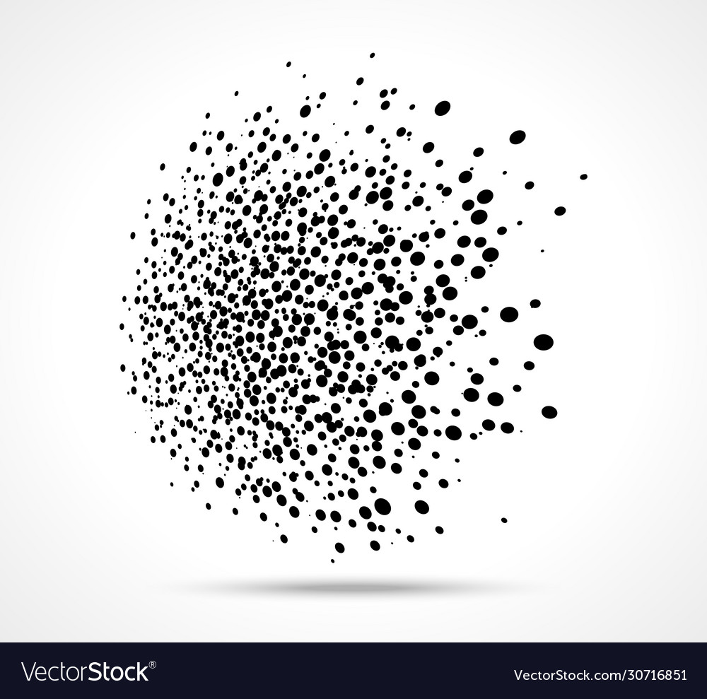 Perspective circle blot random dot texture Vector Image