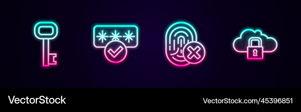 Set line old key password protection cancelled Vector Image