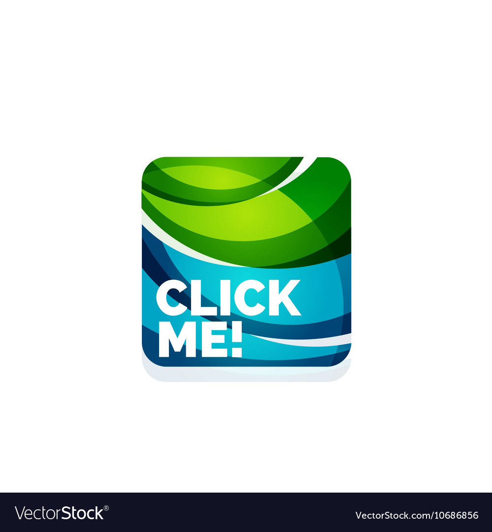 Abstract square button template Royalty Free Vector Image