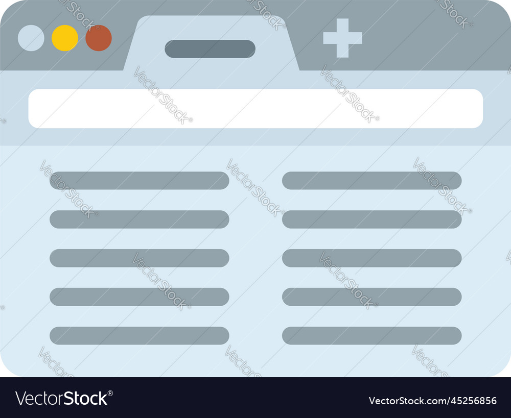 Browser url icon flat computer interface Vector Image