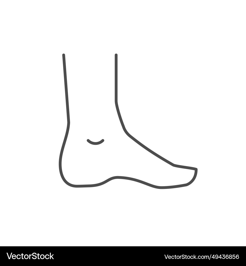 Human foot line outline icon Royalty Free Vector Image