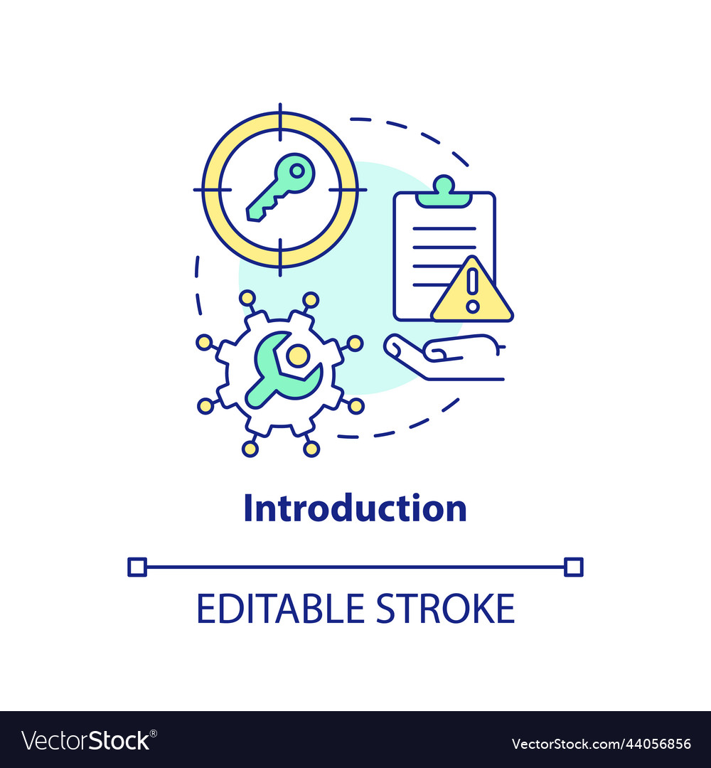 Introduction concept icon Royalty Free Vector Image Introduction concept icon Royalty Free Vector Image