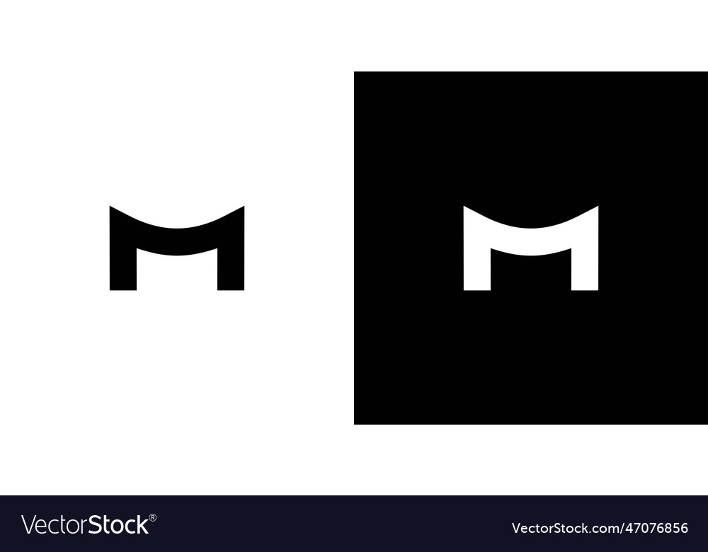 Modern and simple letter m initials logo design Vector Image