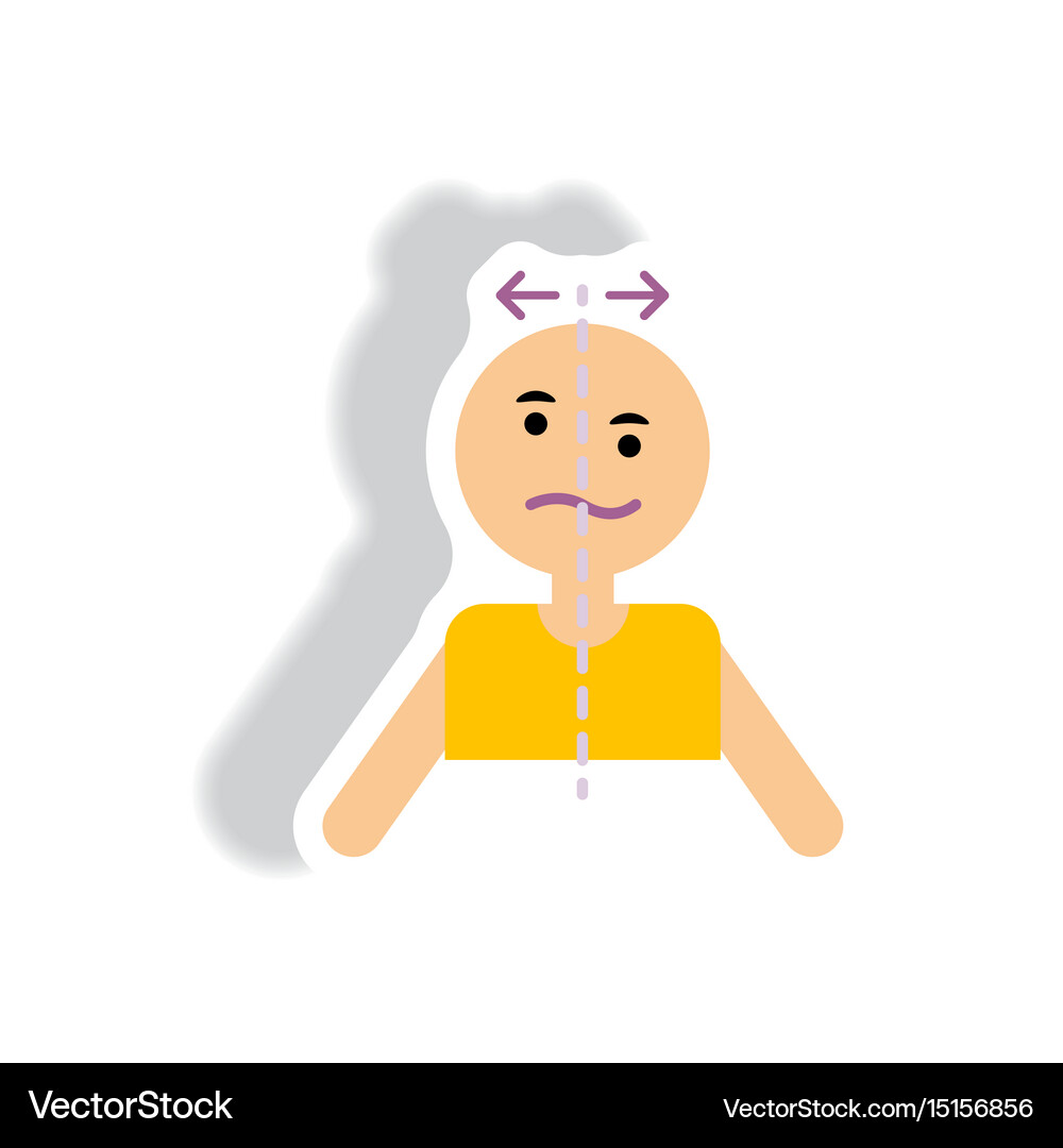 Stylish icon in paper sticker style attack stroke Vector Image