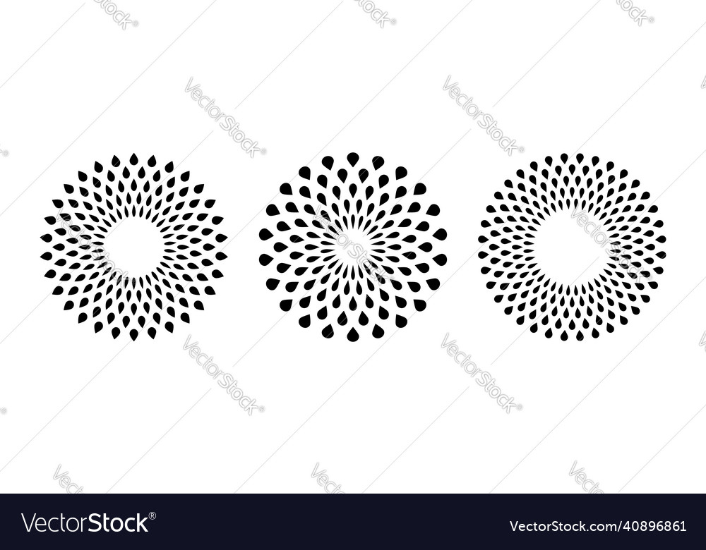 Abstract circle drops dots patterns elements Vector Image