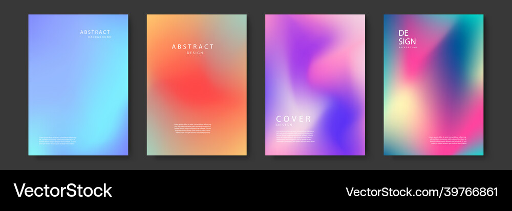 Blurred backgrounds set with modern abstract Vector Image