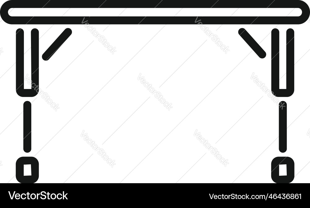 Camp table icon outline travel equipment Vector Image