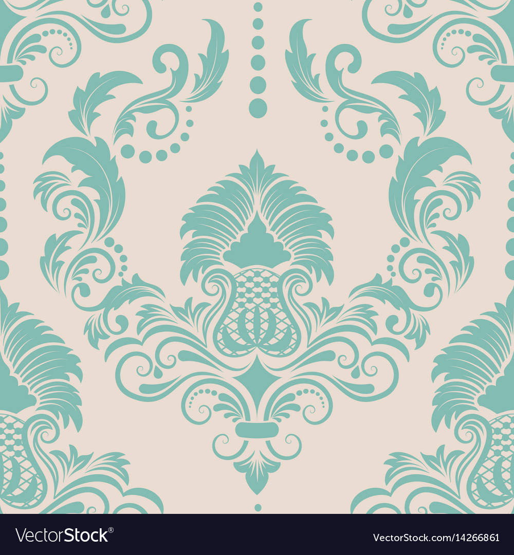 Damask seamless pattern element classical luxury Vector Image