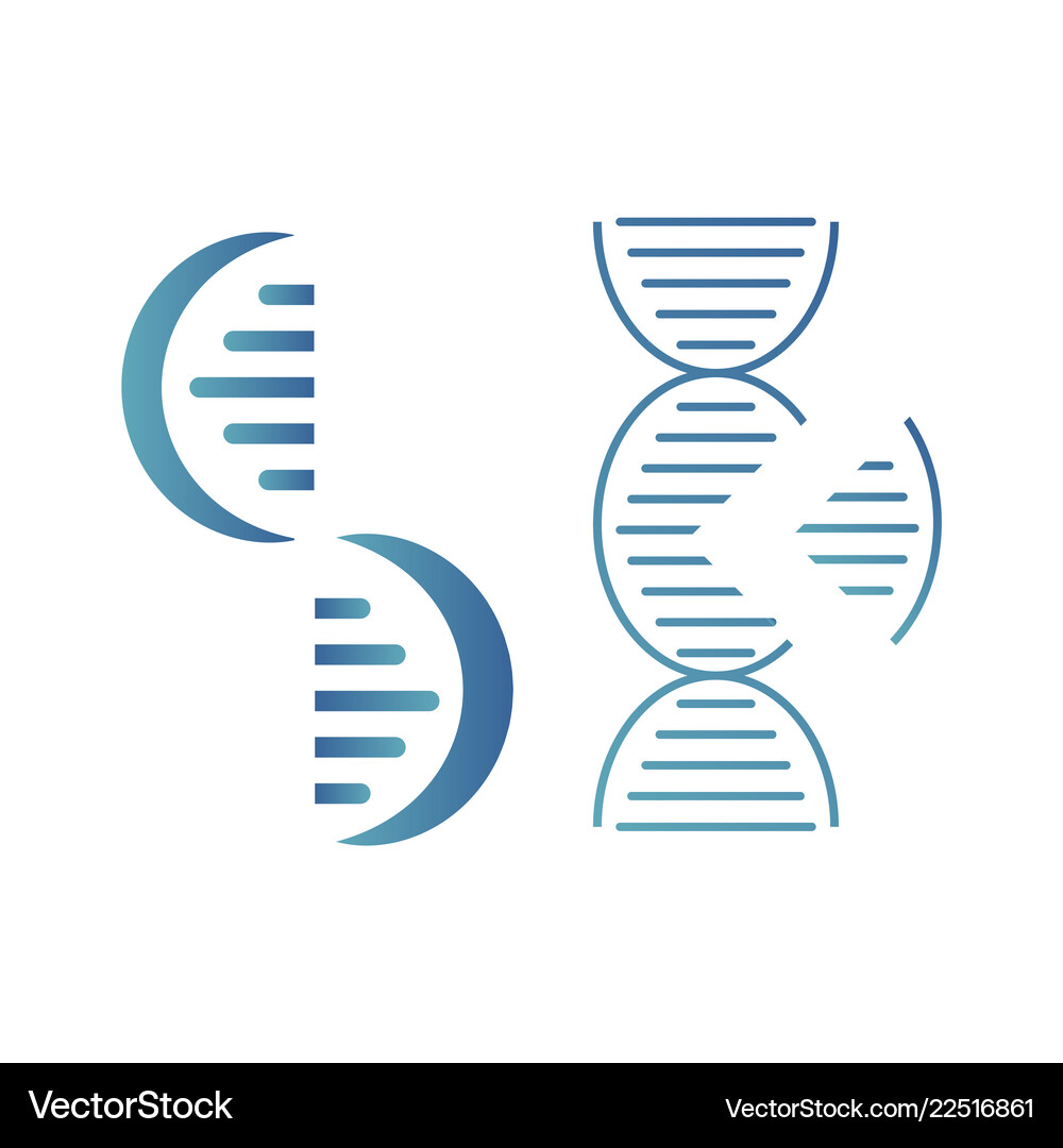 Dna genetic sign elements and icons collection Vector Image