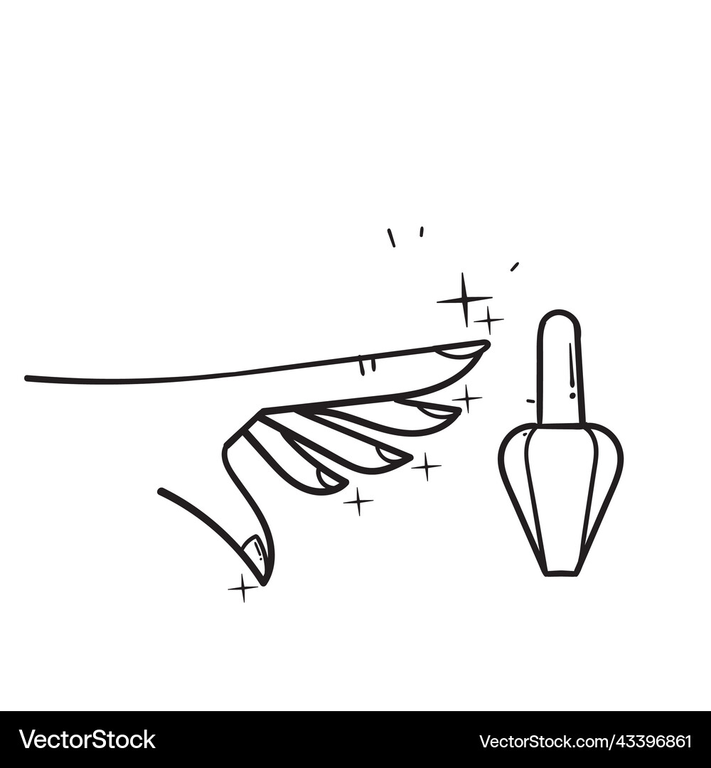 Hand drawn doodle nail care icon Royalty Free Vector Image