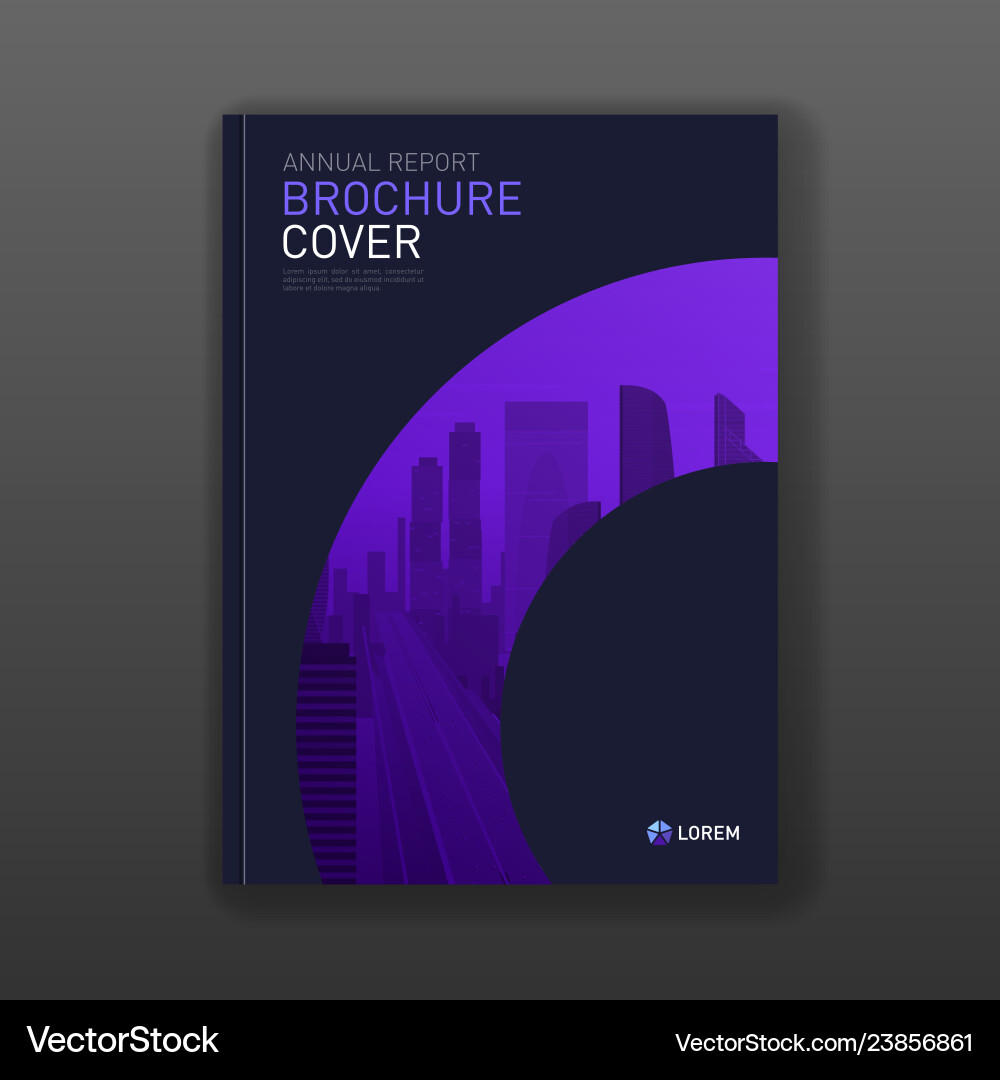 Real estate report brochure cover design layout Vector Image