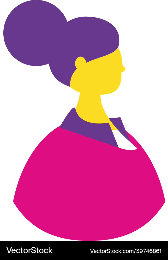 Woman character portrait Royalty Free Vector Image
