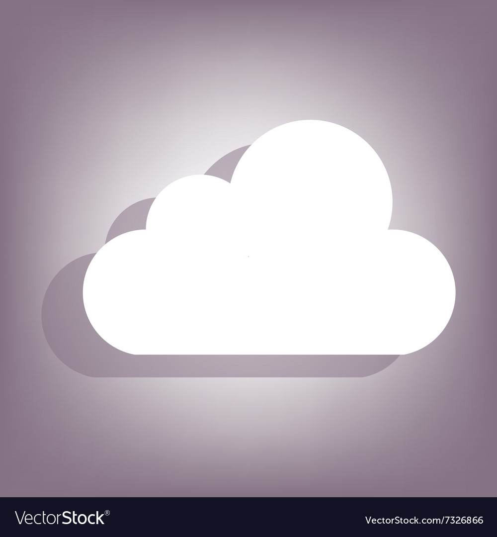 Cloud icon with shadow Royalty Free Vector Image