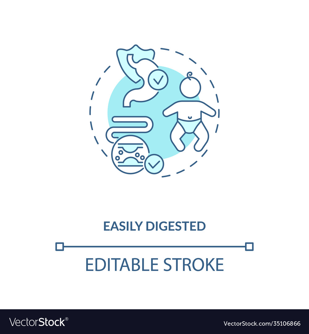 Easily digested concept icon Royalty Free Vector Image