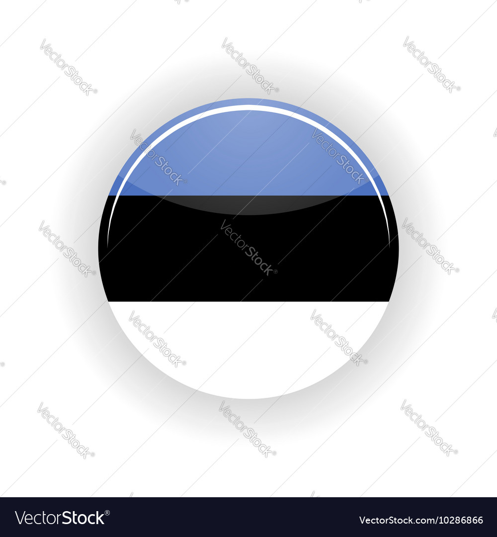 Estonia icon circle Royalty Free Vector Image - VectorStock