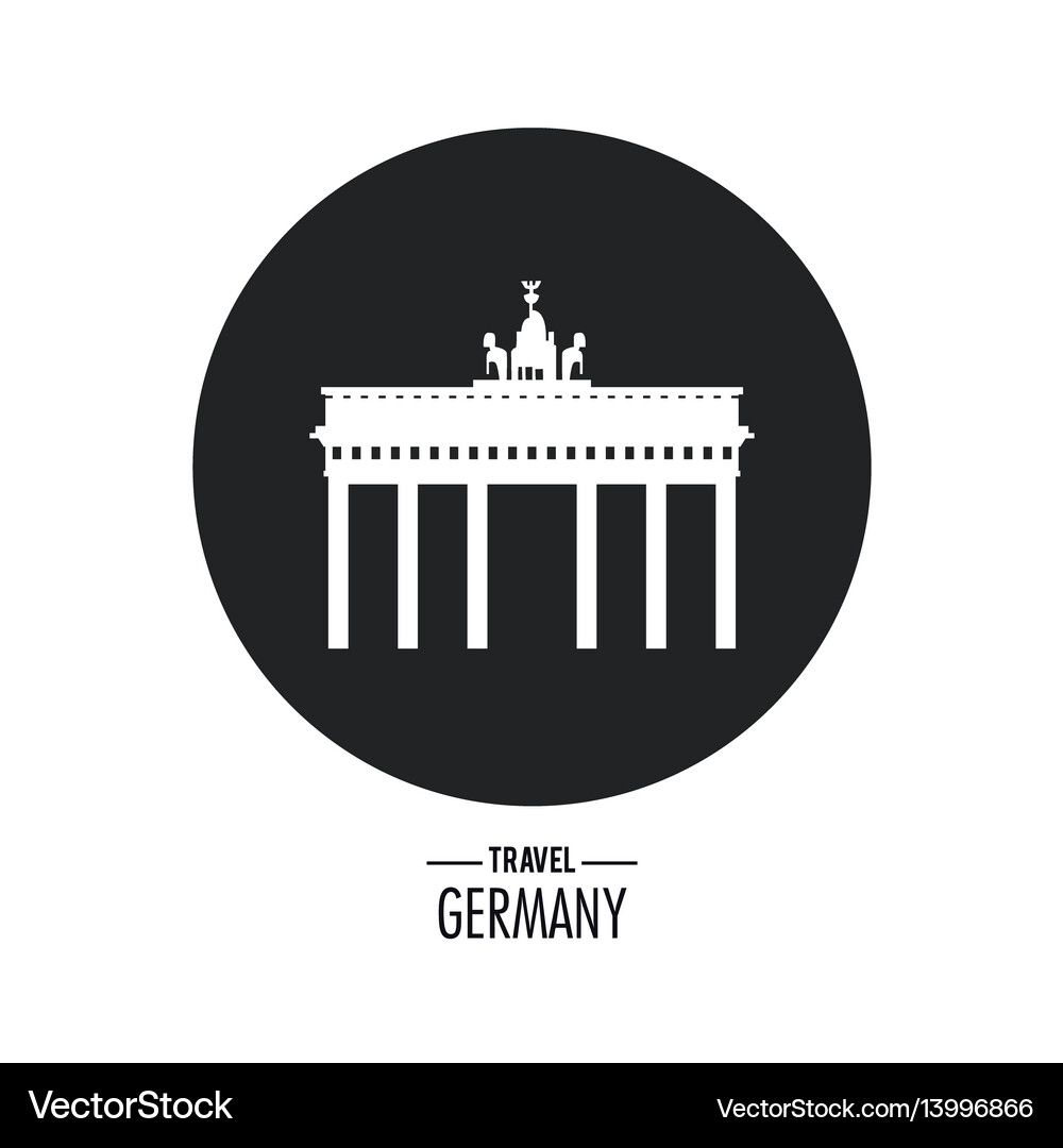 Germany design culture icon flat Royalty Free Vector Image