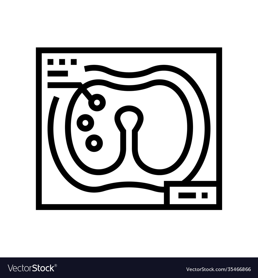 Larynx x-ray line icon Royalty Free Vector Image