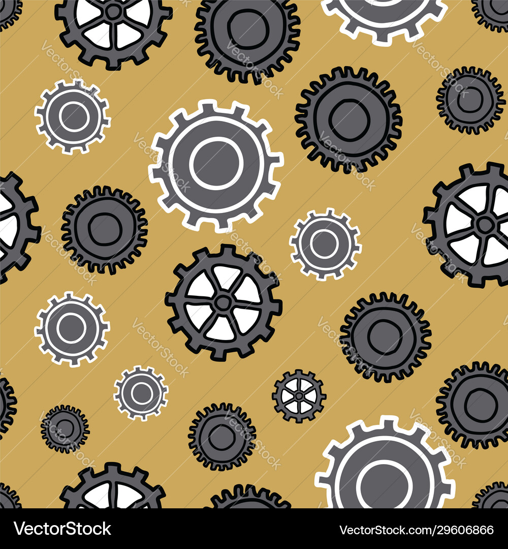 Modern gears many sizes and styles gears Vector Image