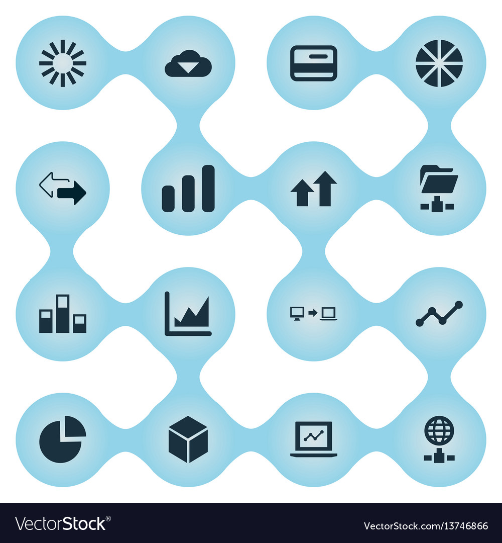 Set of simple data icons Royalty Free Vector Image