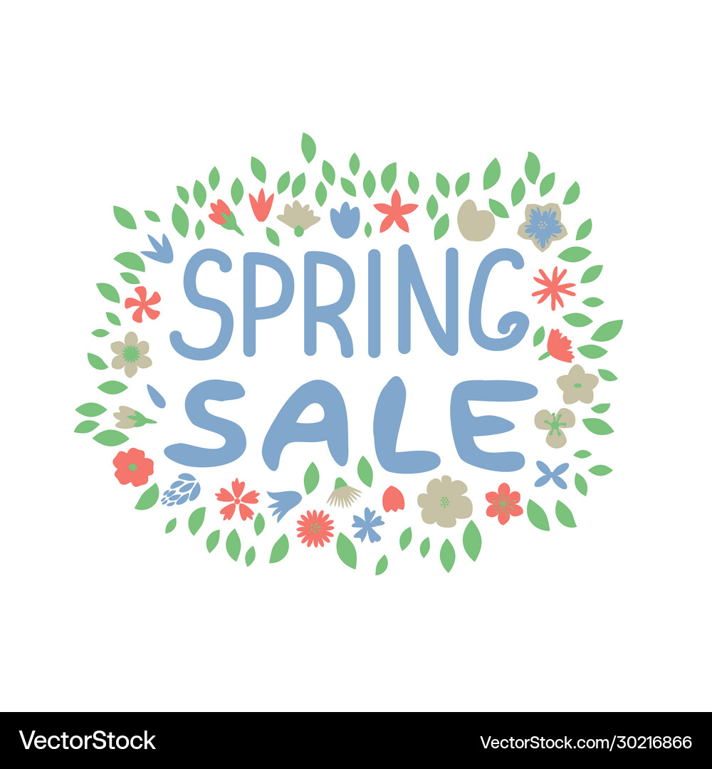 Spring sale element Royalty Free Vector Image - VectorStock