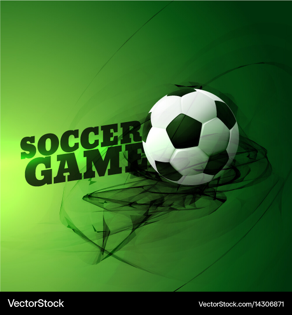 Abstract football game on green background Vector Image
