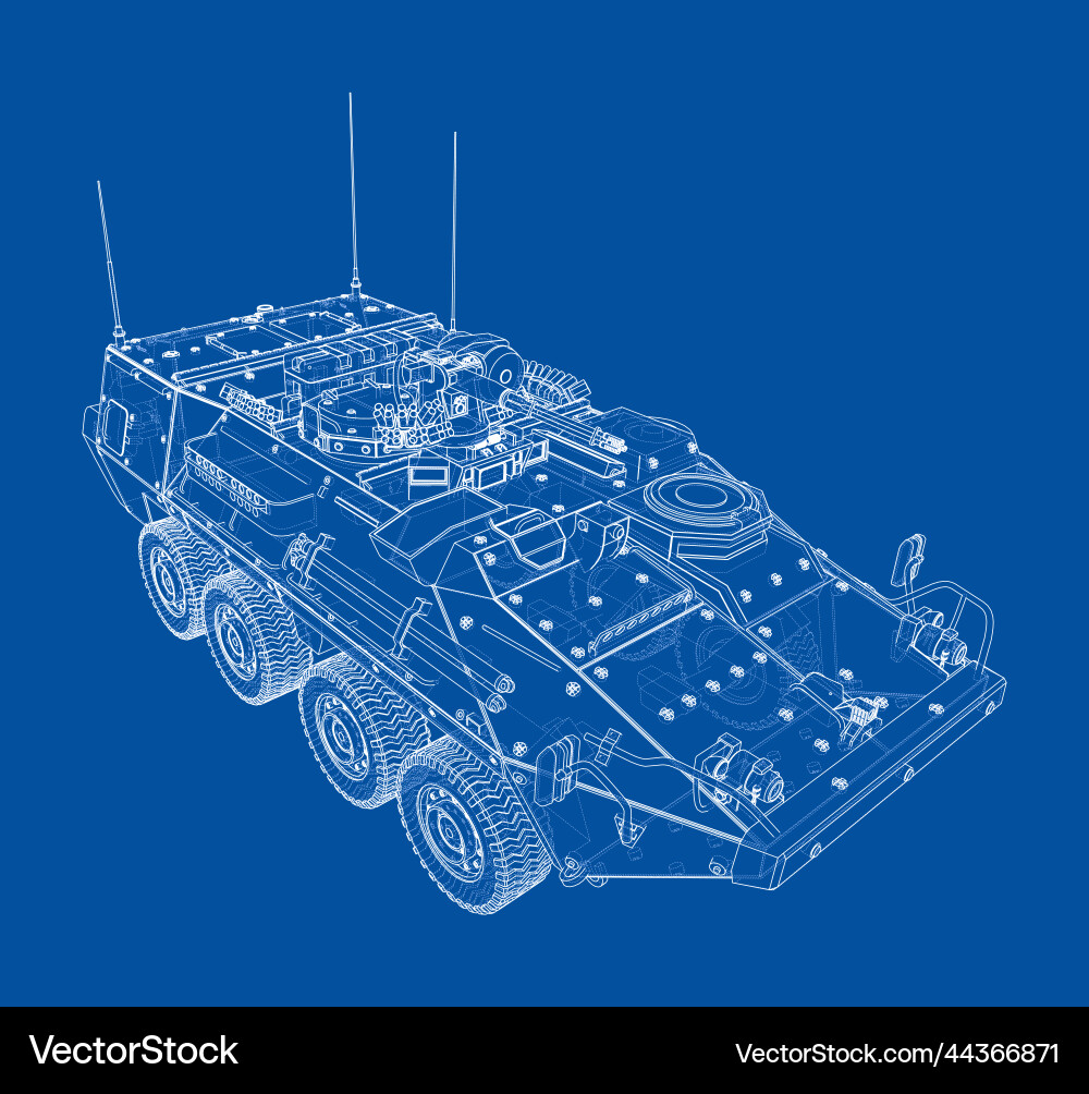 Armored personnel carrier Royalty Free Vector Image