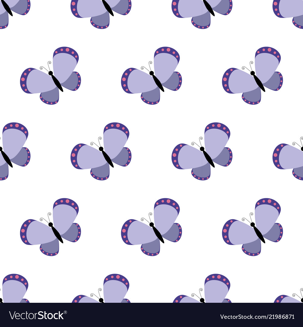 Butterfly seamless pattern Royalty Free Vector Image