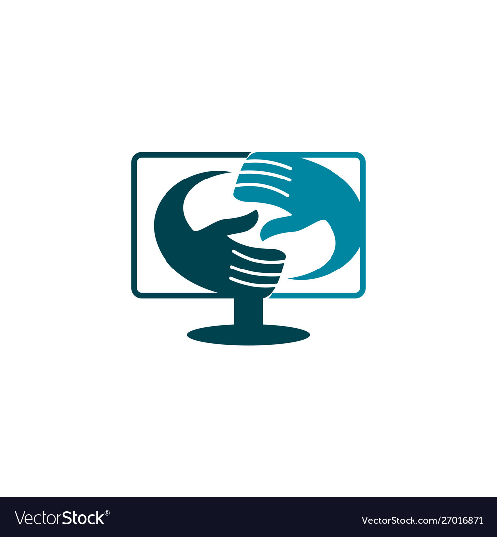 Commitment teamwork together business logo Vector Image