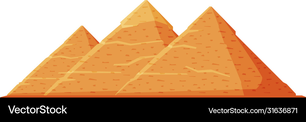 Egyptian great pyramids symbol egypt flat Vector Image