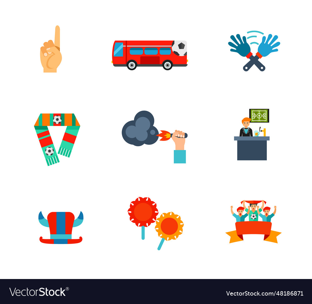 Fan icon set Royalty Free Vector Image - VectorStock