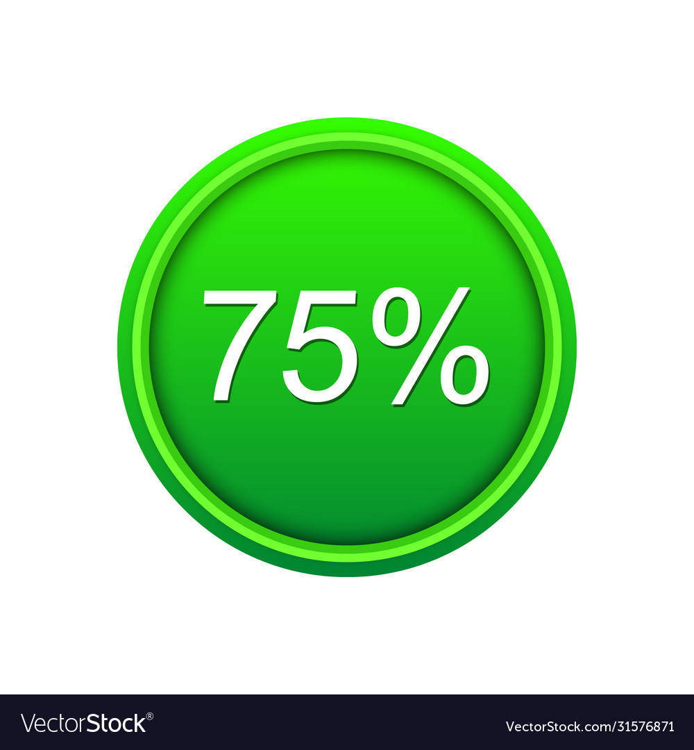 Green button template for web design Royalty Free Vector