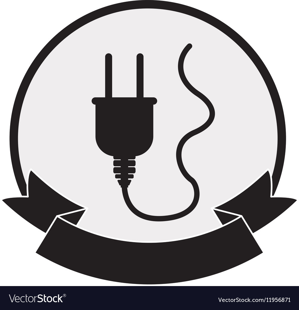 Isolated plug design Royalty Free Vector Image