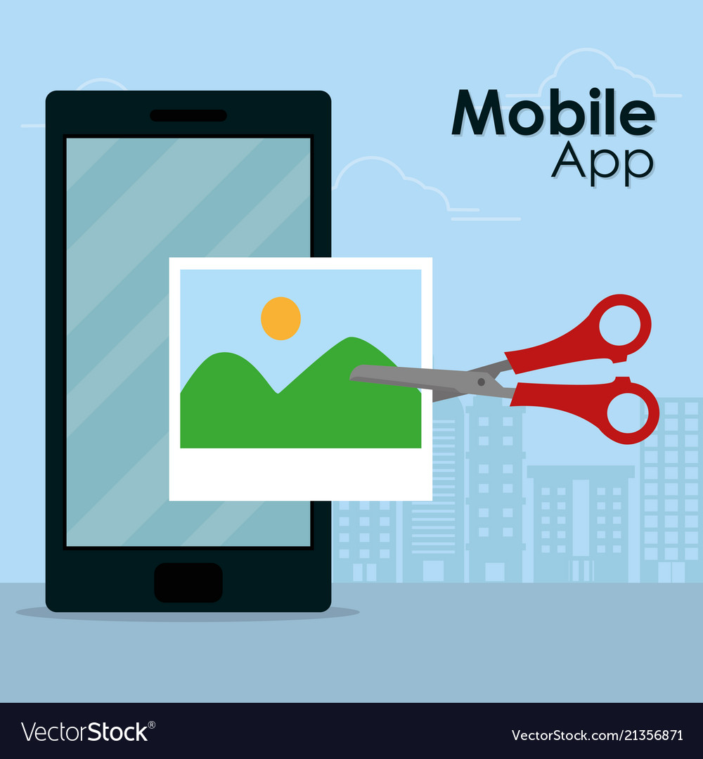 Mobile app technology Royalty Free Vector Image