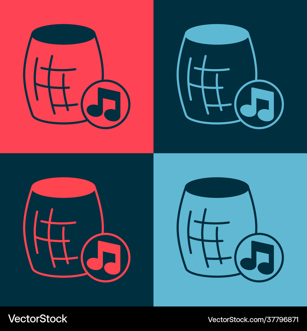 Pop art voice assistant icon isolated on color Vector Image
